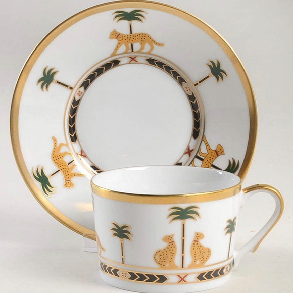 Dior | Dining | Nwob Christian Dior Casablanca Elegant Gold And White ...